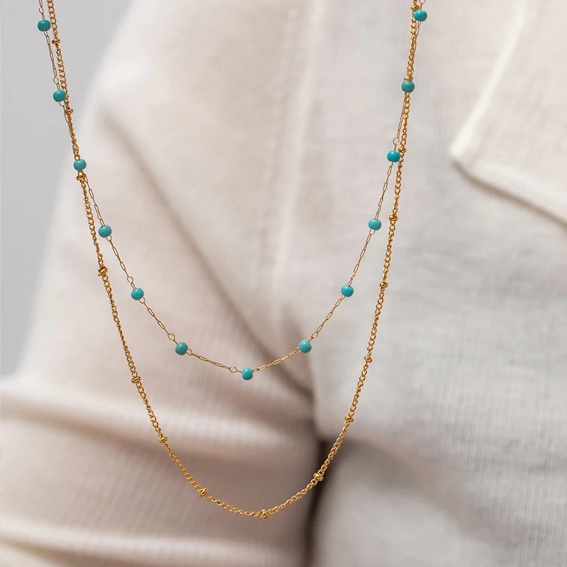 Layered turquoise necklace - TheJewel